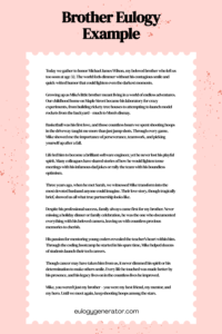 25 Eulogy Examples to Honor Loved Ones | Eulogy Generator