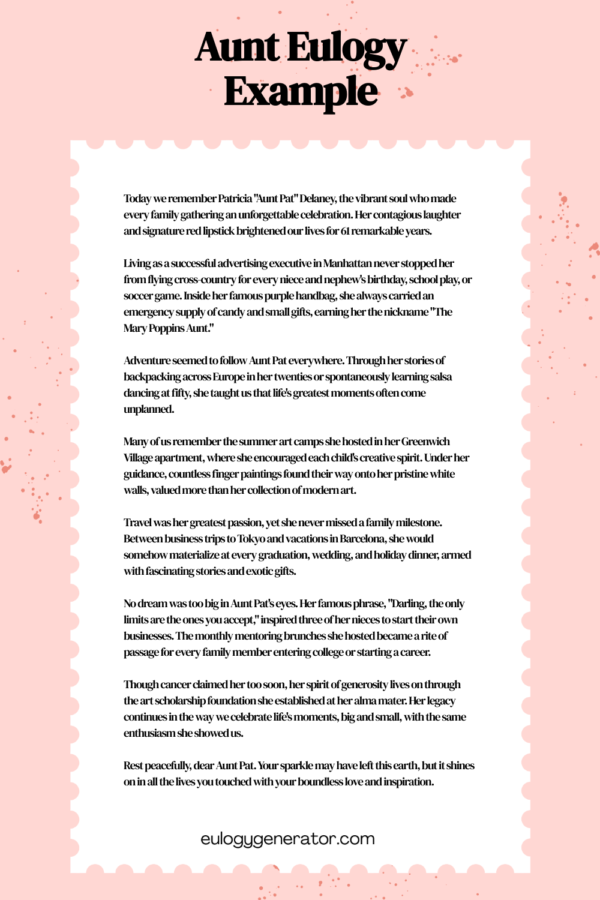 25 Eulogy Examples to Help You | Eulogy Generator