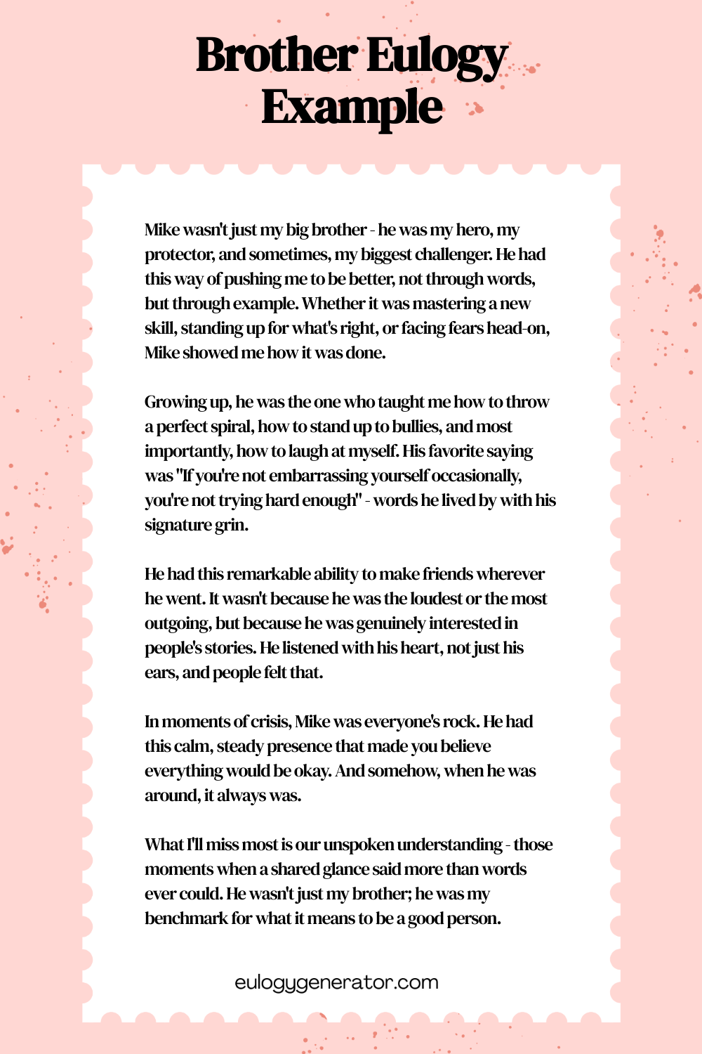 25 Eulogy Examples to Honor Loved Ones | Eulogy Generator