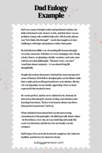 100 Eulogy Examples: Templates, Examples, and Advice - Eulogies By Jen