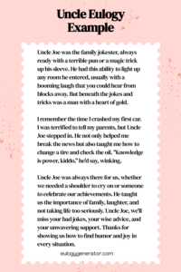 25 Eulogy Examples to Help You | Eulogy Generator