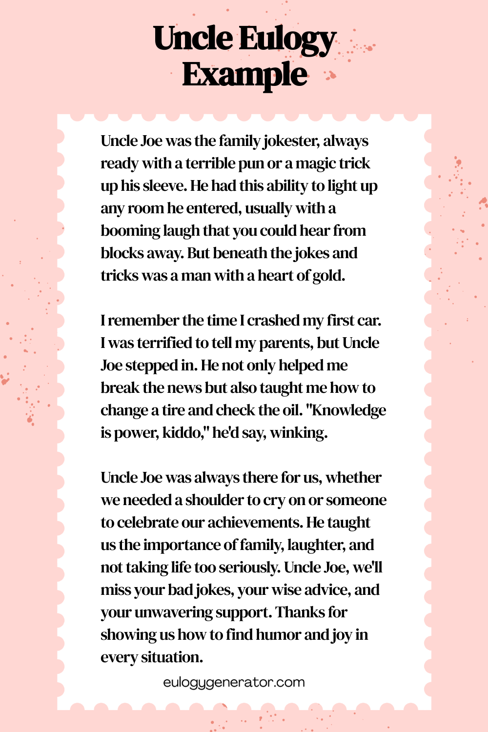 25 Eulogy Examples to Honor Loved Ones | Eulogy Generator