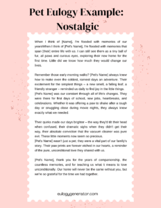 A Guide on Writing a Eulogy for Your Pet