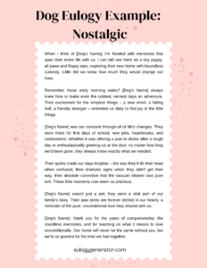 A Guide on Writing a Eulogy for Your Dog