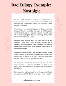 A Guide on Writing a Eulogy for Your Dad