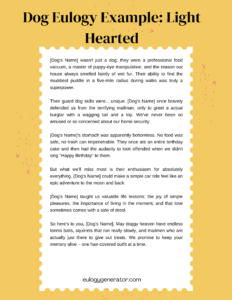 A Guide on Writing a Eulogy for Your Dog