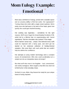 A Guide on Writing a Eulogy for Your Mom