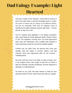 A Guide on Writing a Eulogy for Your Dad