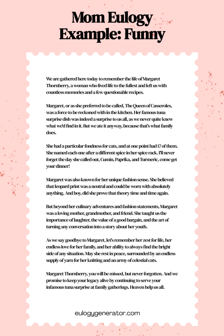 How to Write a Eulogy That Honors | Eulogy Generator