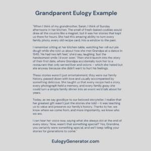 A Guide on Writing a Eulogy for Your Grandpa
