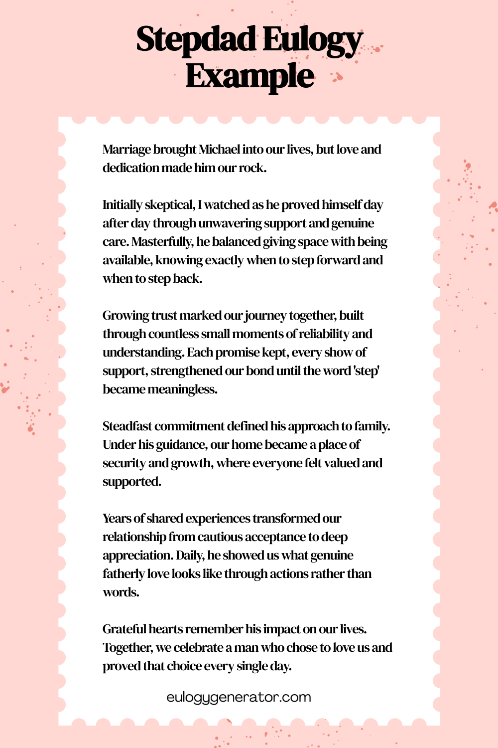 Eulogy Template for Step Dad | Eulogy Generator