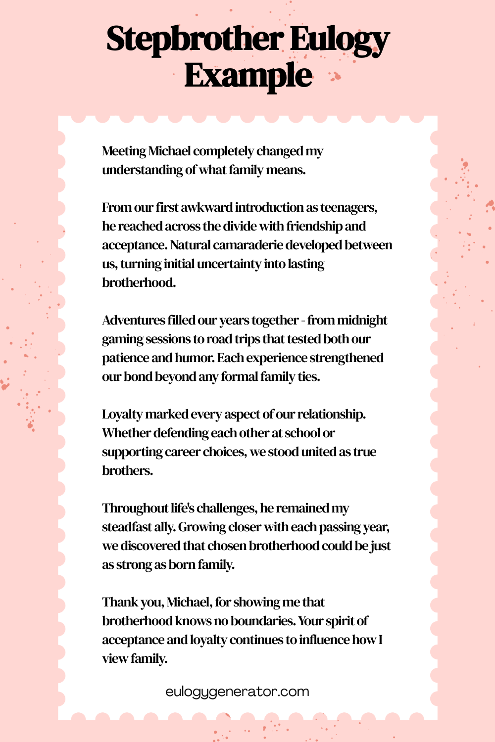 5 Step-Brother Eulogy Templates to Use as Inspiration - Eulogies By Jen